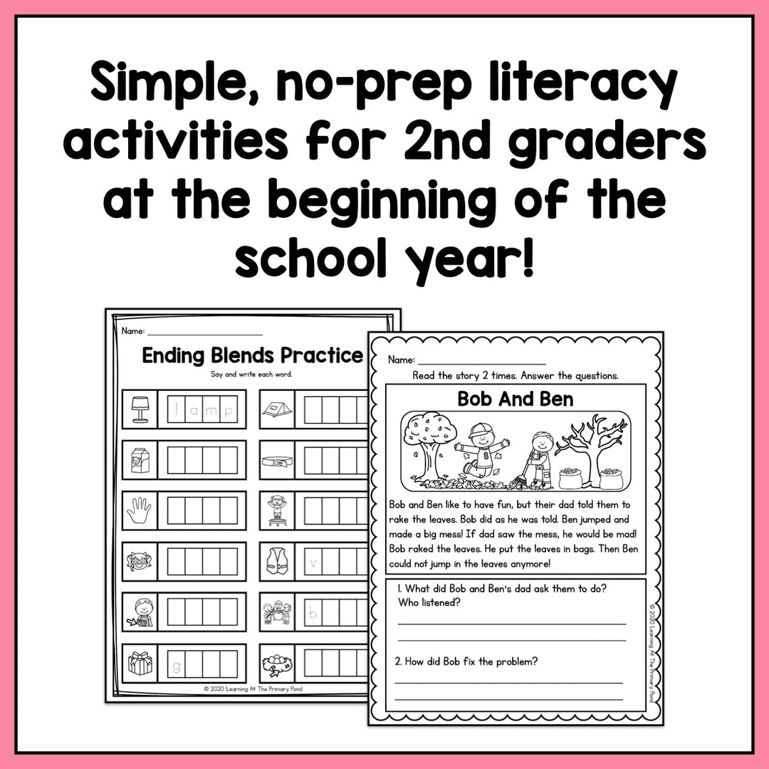 Second Grade Centers – Learning at the Primary Pond