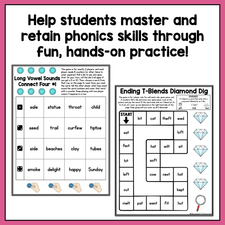 Second Grade No-Prep Phonics Games Bundle – Learning at the Primary Pond