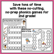 Second Grade No-Prep Phonics Games Bundle – learning-at-the-primary-pond