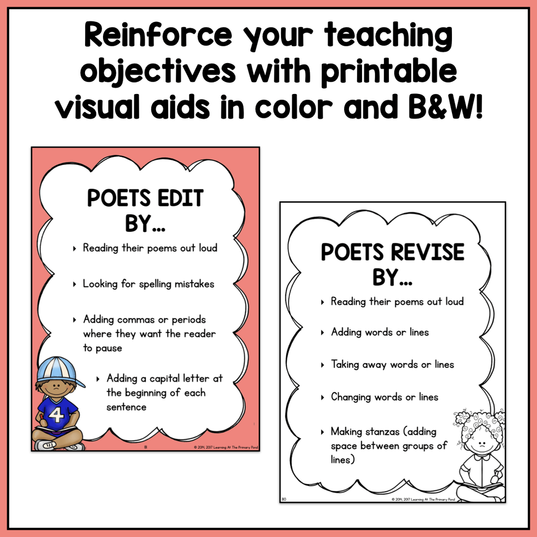 Second Grade Poetry Writing Lessons {2nd Grade Writing Workshop Unit 8 ...
