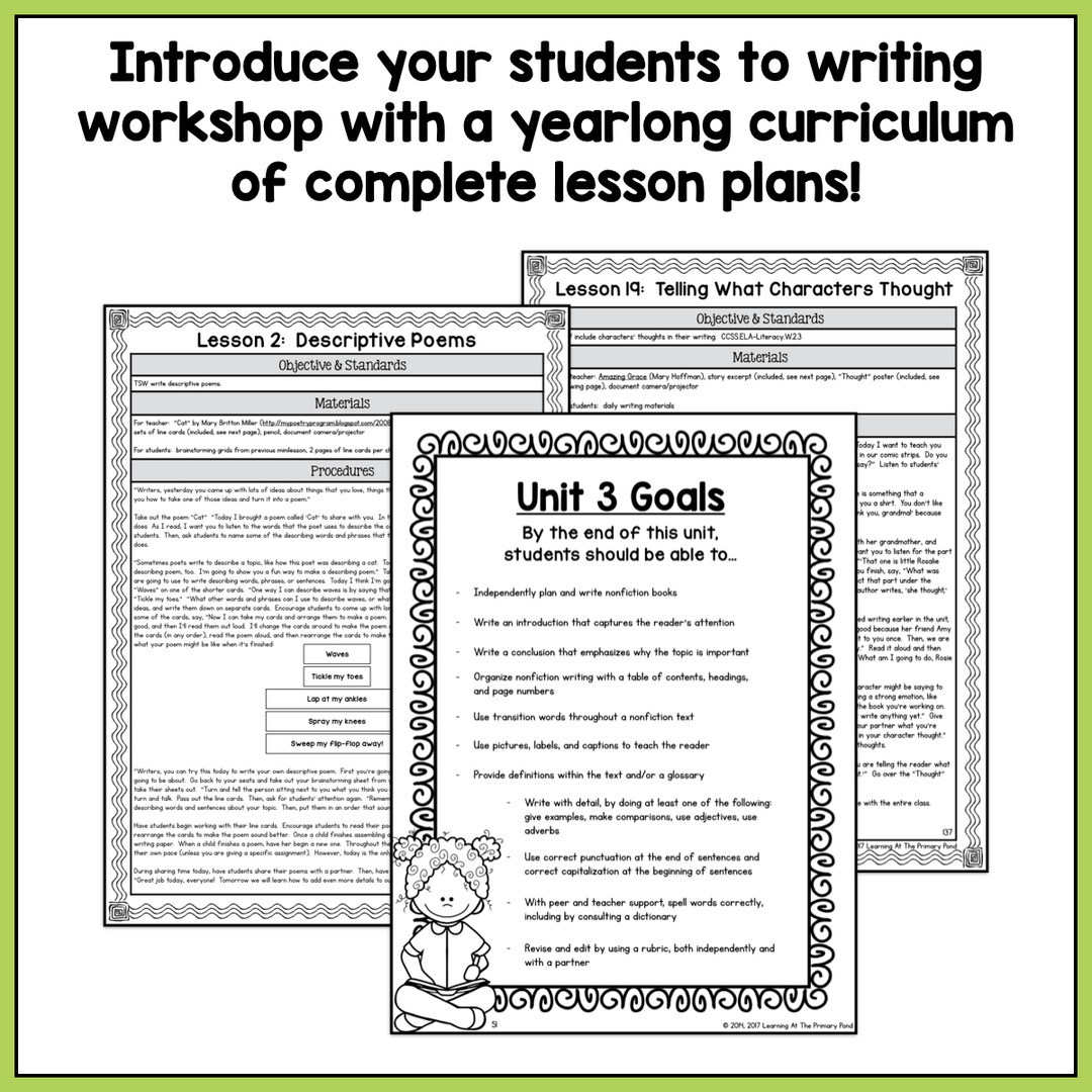 Second Grade Writing – Learning at the Primary Pond