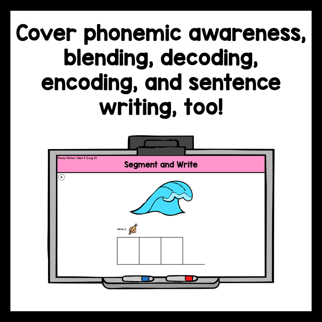 Silent E Phonics Slides | CVCE Long Vowels | Google Slides Phonics ...