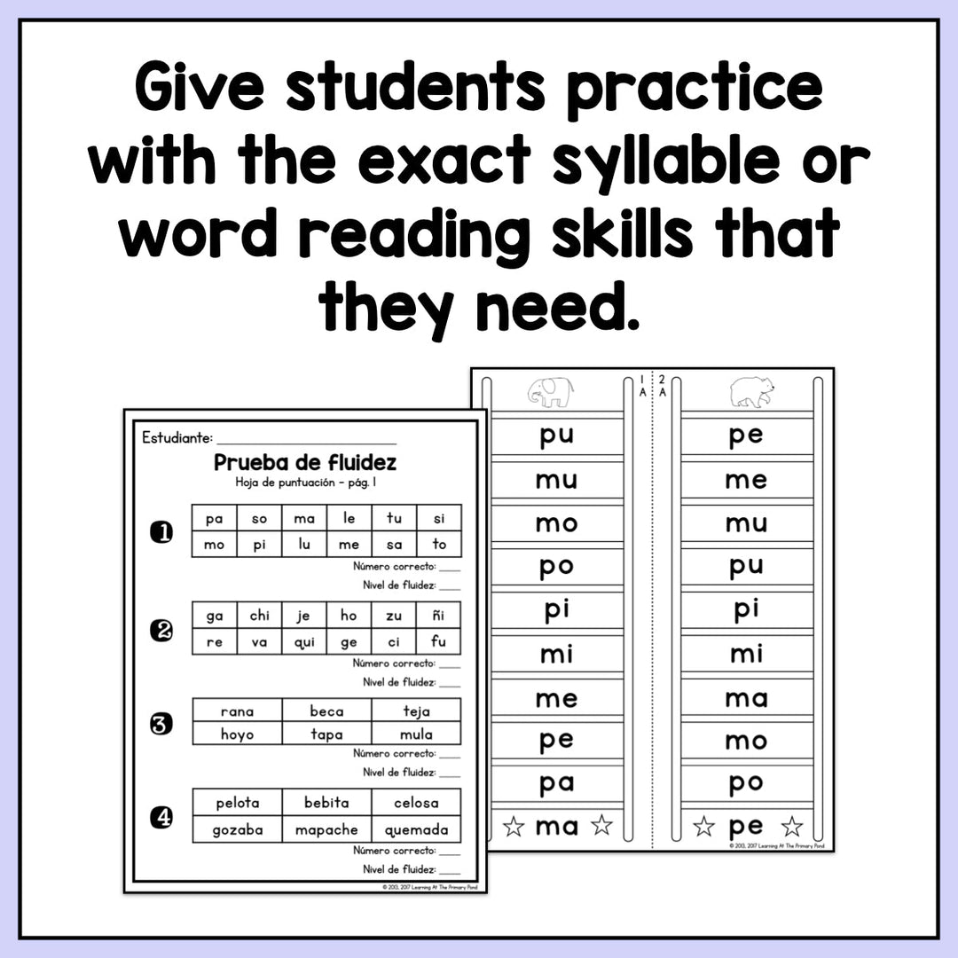 Spanish Reading Fluency Ladders / Escaleras de fluidez – Learning at ...
