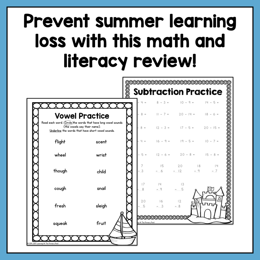 Summer Homework Packet for Rising Third Graders (who have completed se ...