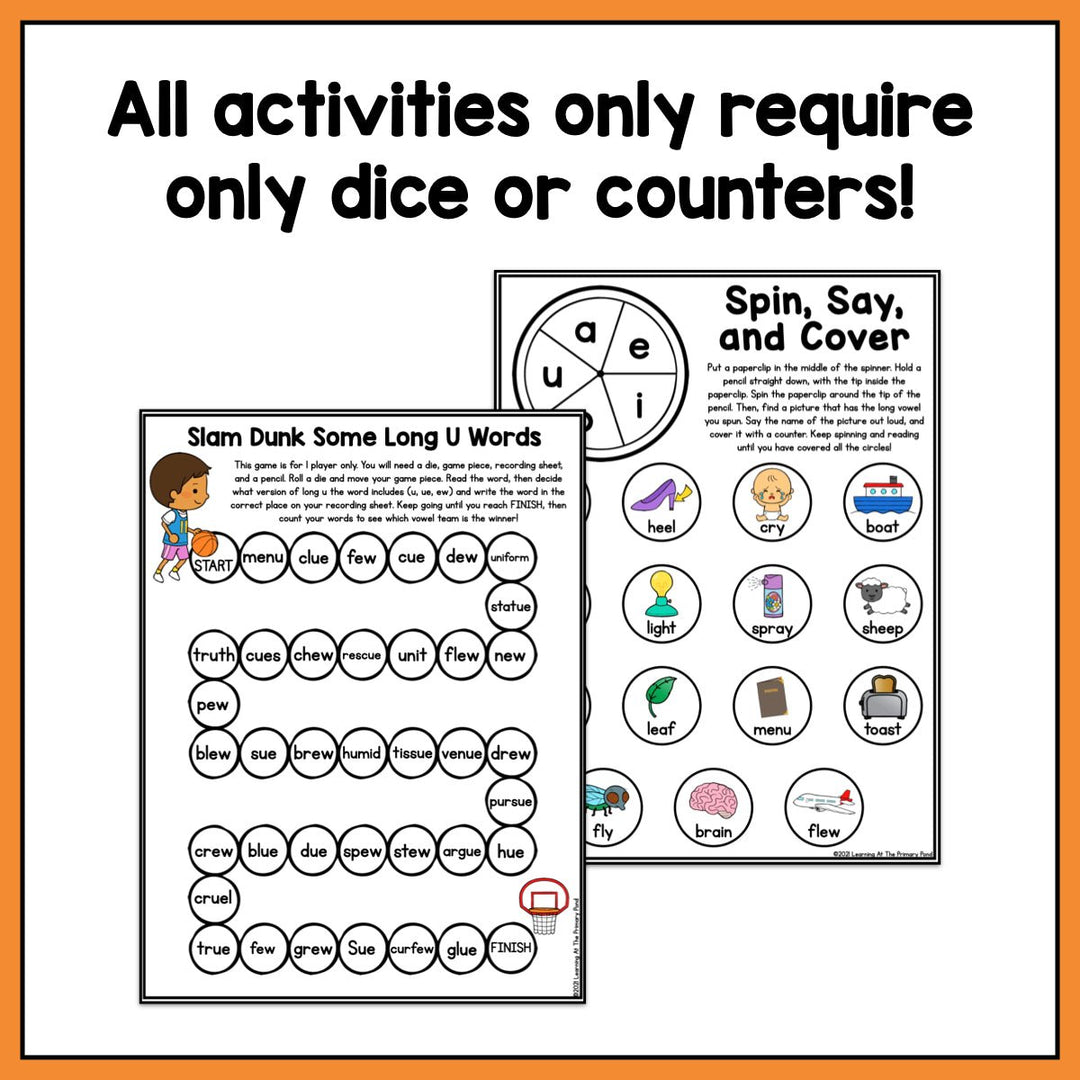 Vowel Team Games: First Grade No-Prep Phonics – Learning at the Primary ...