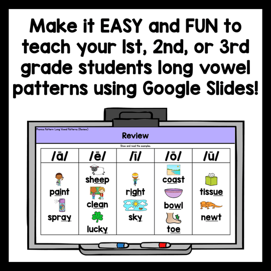 Vowel Teams Phonics Slides | Long Vowel Patterns | Google Slides Phoni ...
