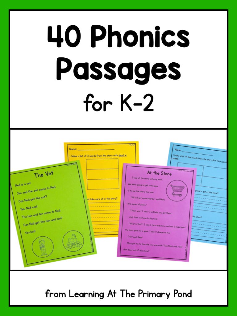 Second Grade No-Prep Phonics Games Bundle – Learning at the Primary Pond