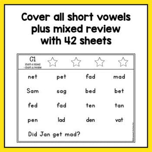 Blending Lines | CVC Words | Short Vowels – Learning at the Primary Pond