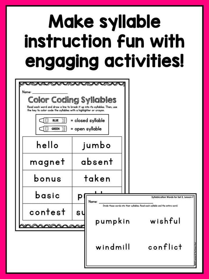 Complete Guide to Teaching Syllable Types & Syllable Division Rules ...