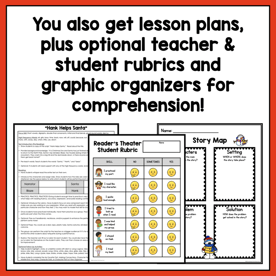 Decodable Christmas Reader's Theater Play Scripts for 1st Grade | SOR ...