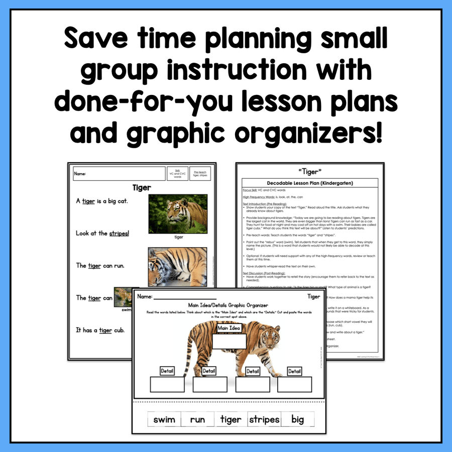 Decodable Safari Texts | Nonfiction Decodable Passages for Kindergarte ...