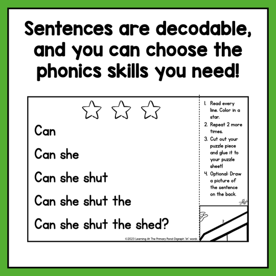 Decodable Sentence Fluency Pyramids | BUNDLE – Learning at the Primary Pond