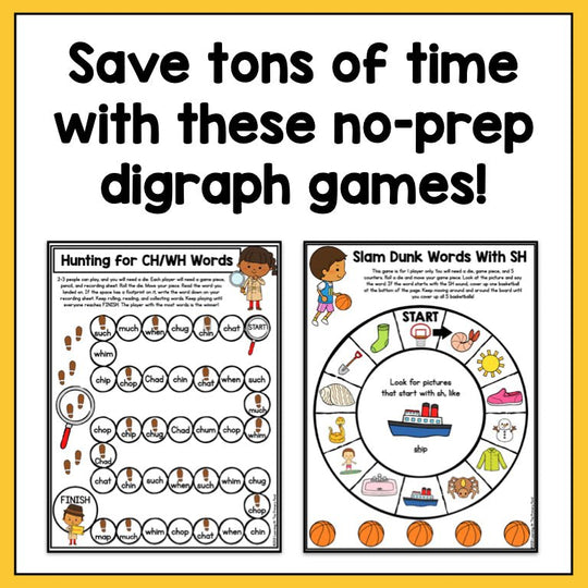 Digraphs Games: Kindergarten No-Prep Phonics – Learning at the Primary Pond