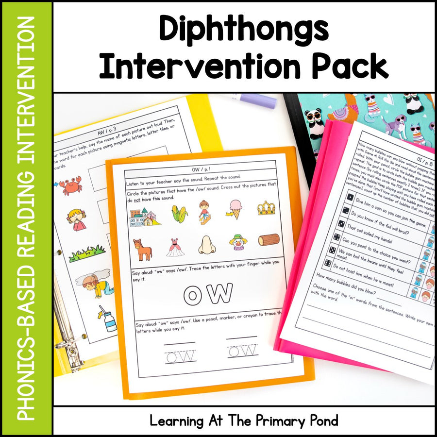 Diphthongs Intervention Pack | No-Prep, Phonics-Based Reading Interven ...