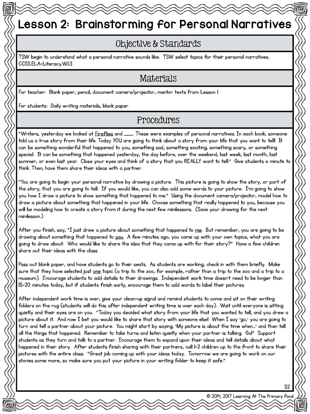 First Grade Personal Narrative Writing Lessons {1st Grade Writing Work ...