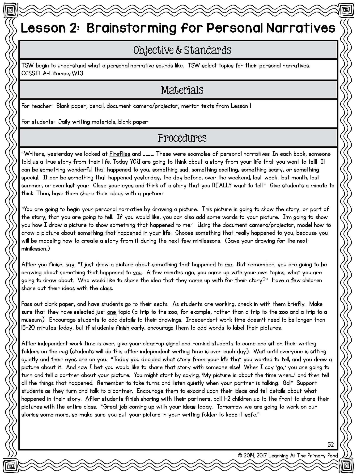 First Grade Personal Narrative Writing Lessons {1st Grade Writing Work ...