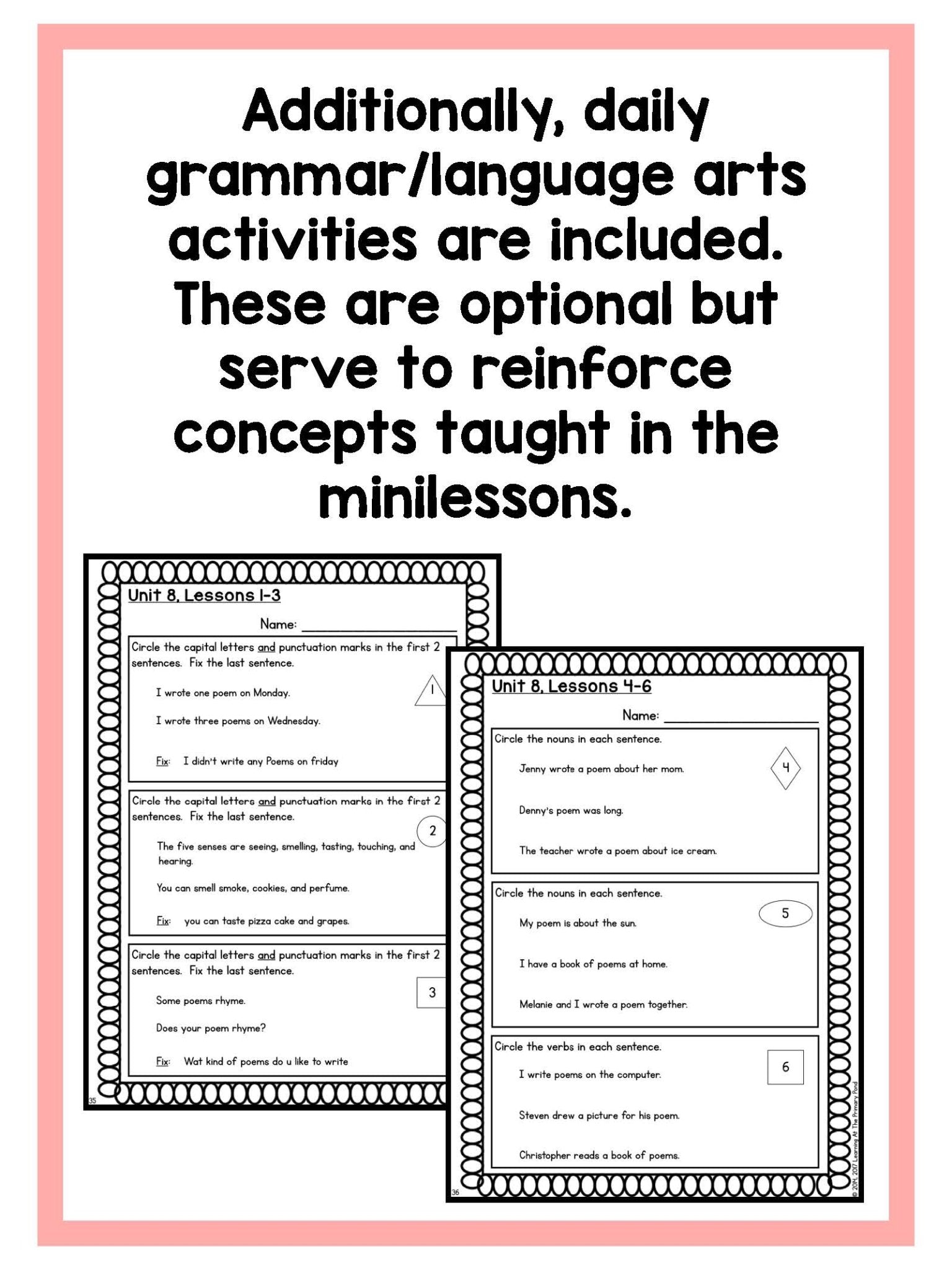 First Grade Poetry Writing Lessons {1st Grade Writing Workshop Unit 8 ...