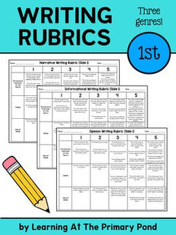 First Grade – Tagged "Writing Rubrics" – Learning at the Primary Pond