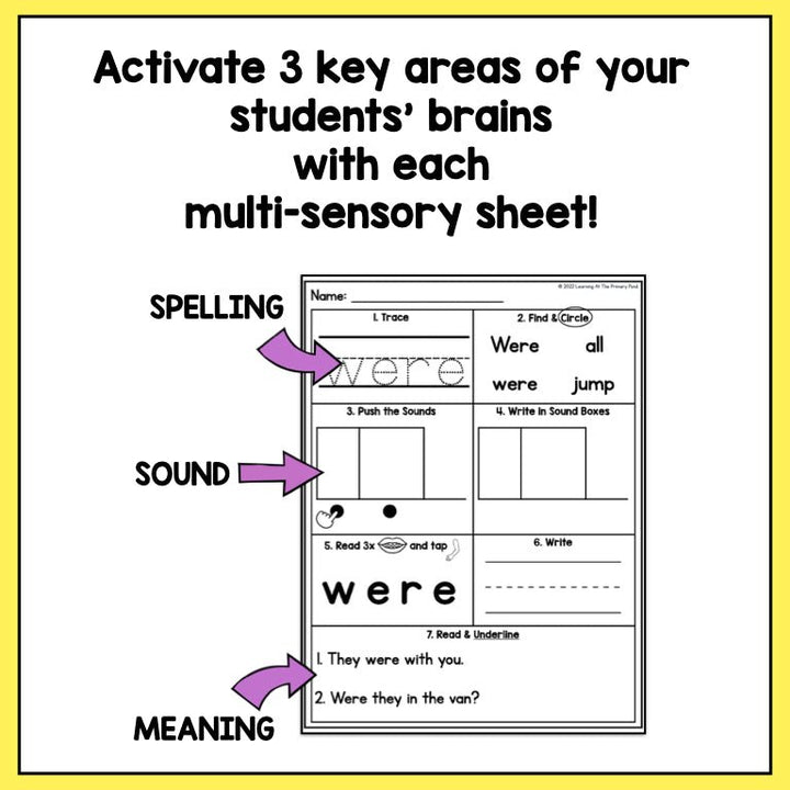 High Frequency Word Worksheets & Games BUNDLE | Dolch First Grade Word ...