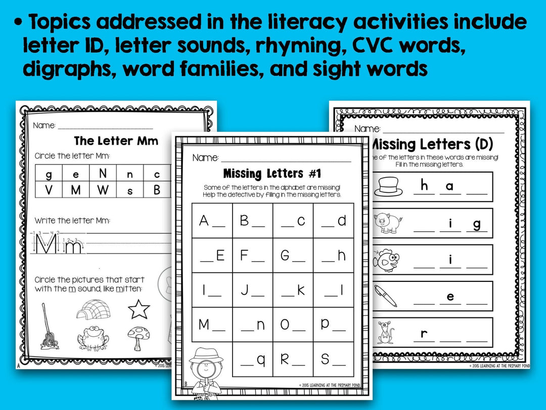 Kindergarten Homework - Reading BUNDLE {for Guided Reading levels A-C ...