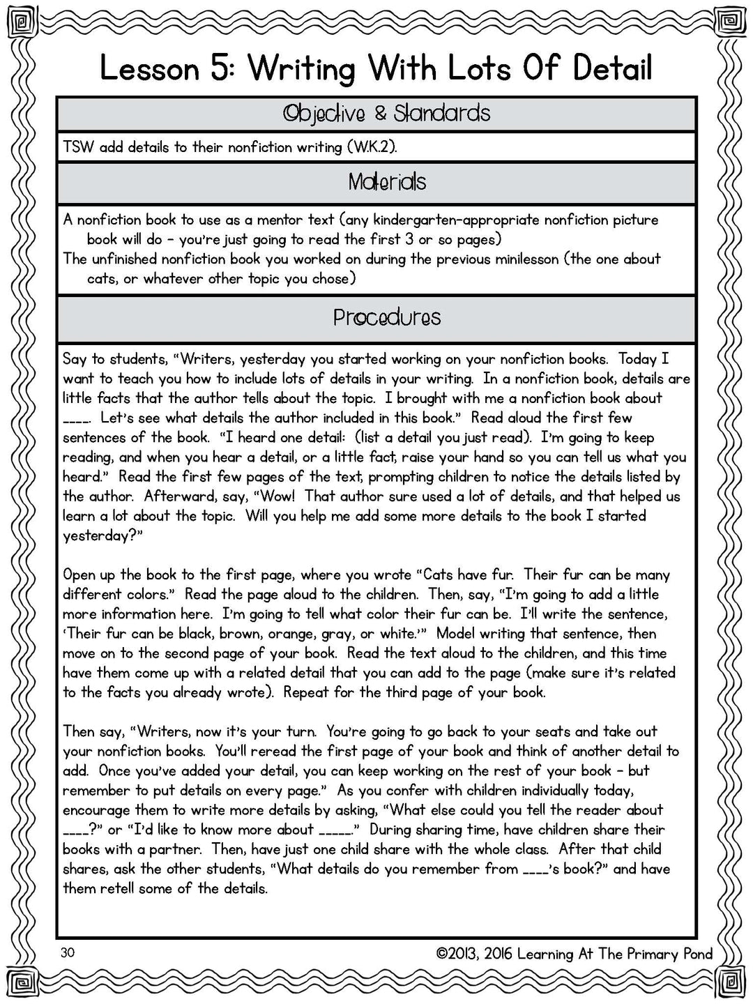 Kindergarten Nonfiction Writing Lessons {Kinder Writing Workshop Unit ...