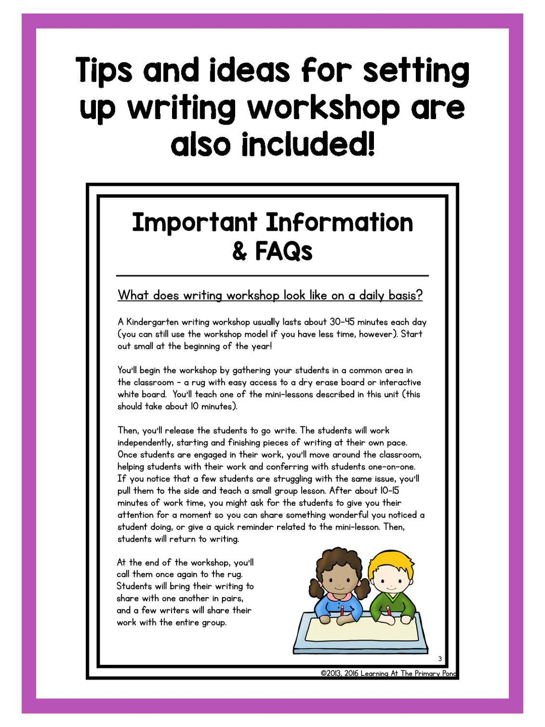 Kindergarten Nonfiction Writing Lessons {Kinder Writing Workshop Unit ...