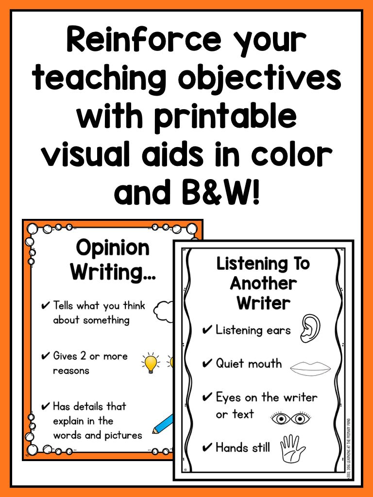 Kindergarten Opinion Writing Lessons {Kinder Writing Workshop Unit 5 ...