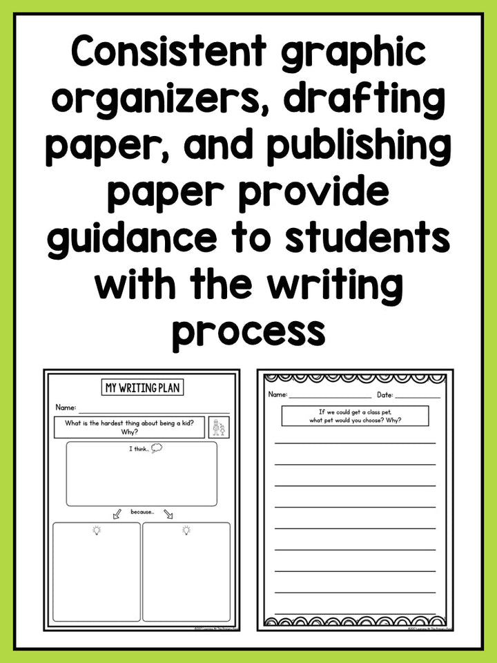 Kindergarten Opinion Writing Prompts for Differentiation – learning-at ...