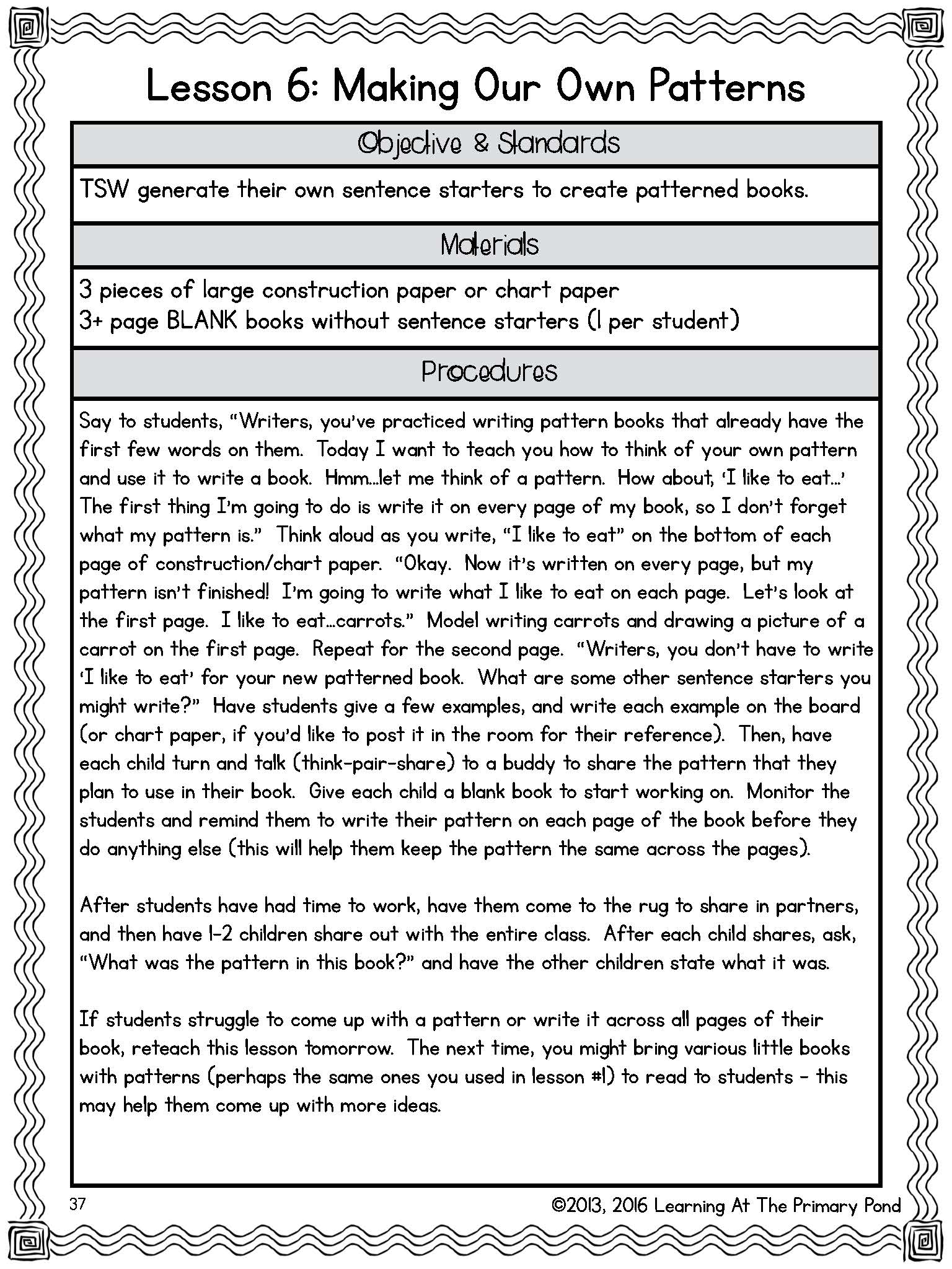 Kindergarten Patterned Book Writing Lessons {Kinder Writing Workshop U ...