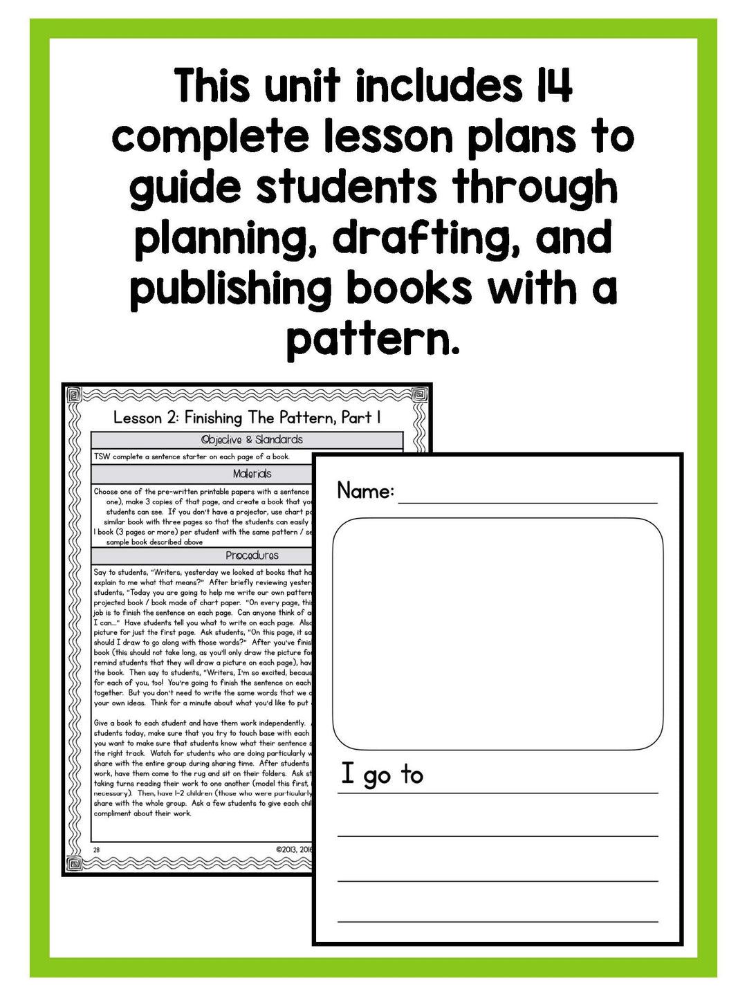 Kindergarten Patterned Book Writing Lessons {Kinder Writing Workshop U ...