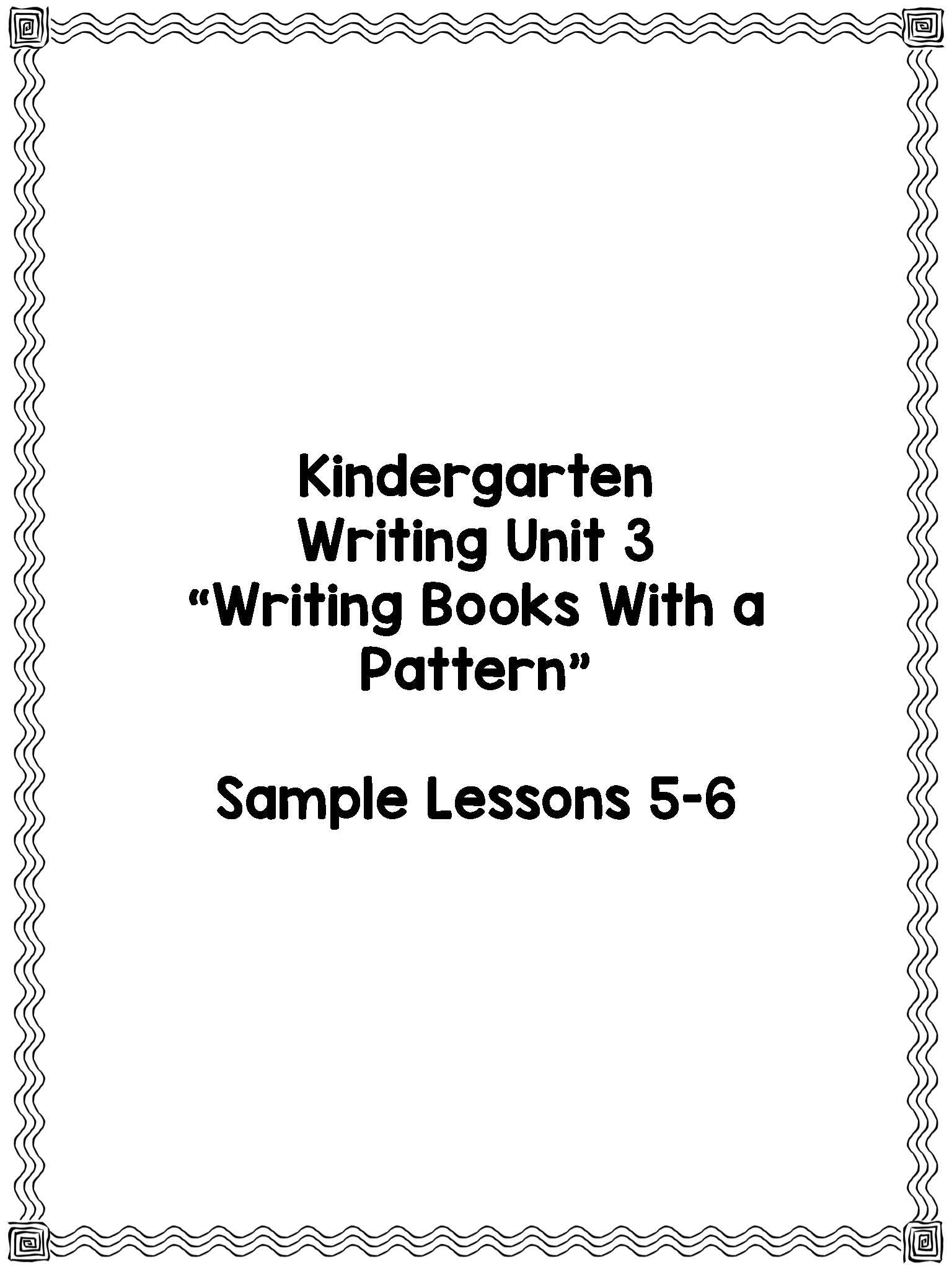 Kindergarten Patterned Book Writing Lessons {Kinder Writing Workshop U ...