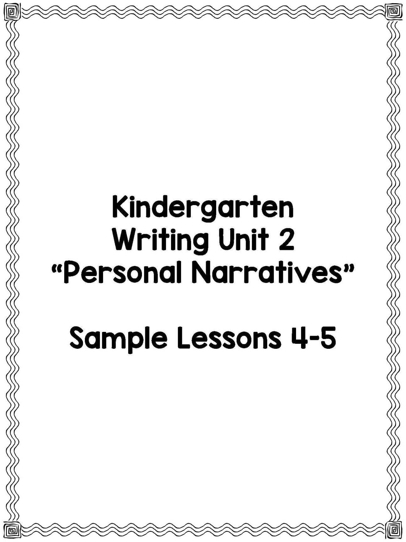 Kindergarten Personal Narrative Writing Lessons {Kinder Writing Worksh ...