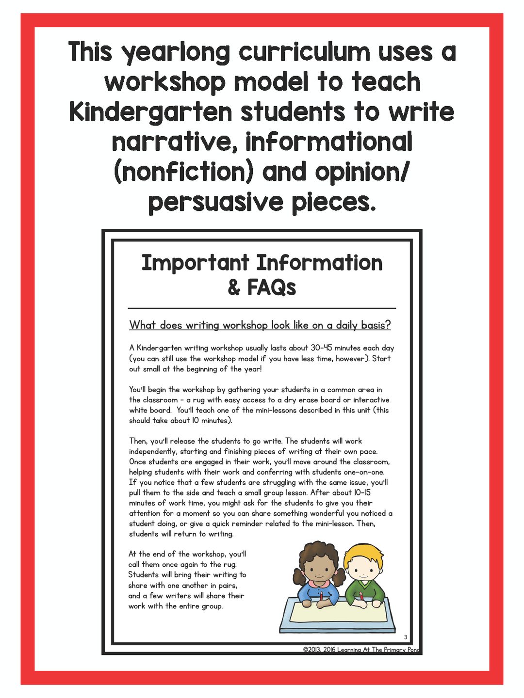 Kindergarten Writing Workshop & Reading Workshop Mega Bundle – Learning ...