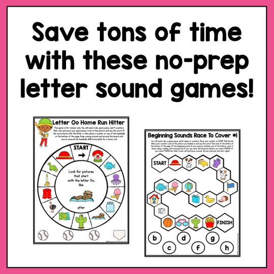 Letter Sounds Games: Kindergarten No-Prep Phonics – Learning at the ...