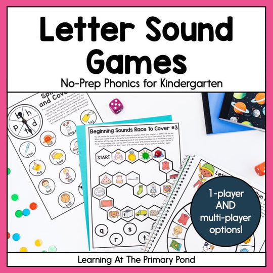 Letter Sounds Games: Kindergarten No-Prep Phonics – Learning at the ...