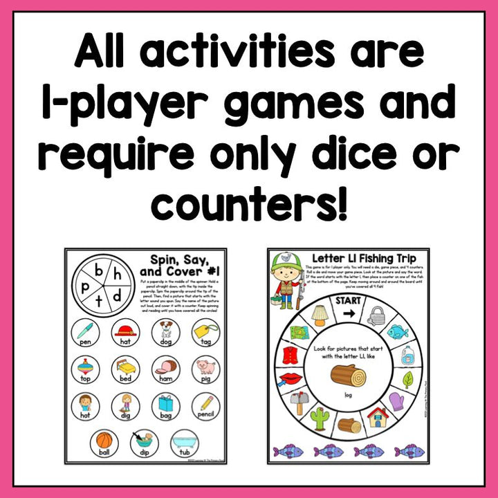 Letter Sounds Games: Kindergarten No-Prep Phonics – Learning at the ...