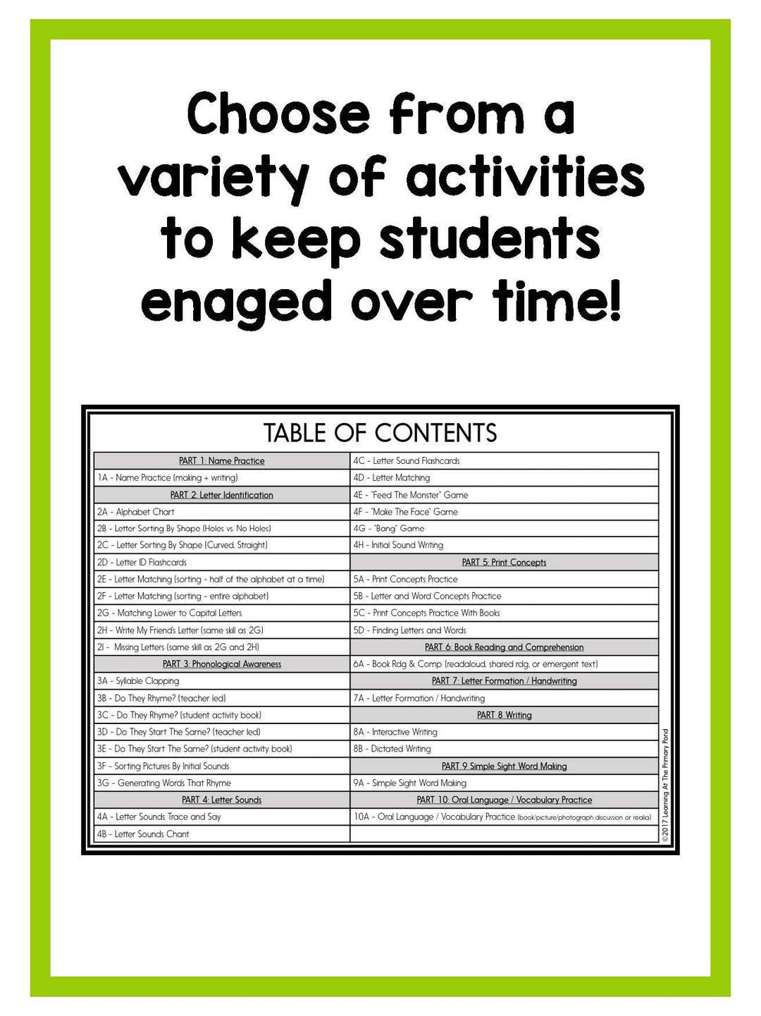 Pre A Guided Reading Activity Binders – Learning at the Primary Pond