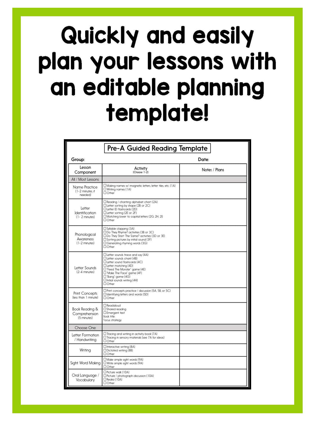 Pre A Guided Reading Activity Binders – Learning at the Primary Pond