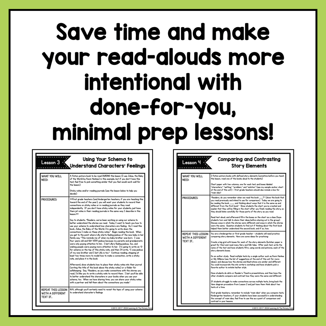 Reading Comprehension Strategies Curriculum for Kindergarten and First ...