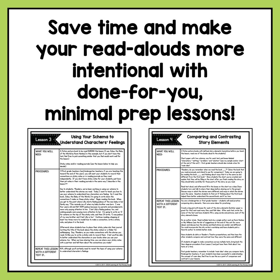 Reading Comprehension Strategies Curriculum for Kindergarten and First ...