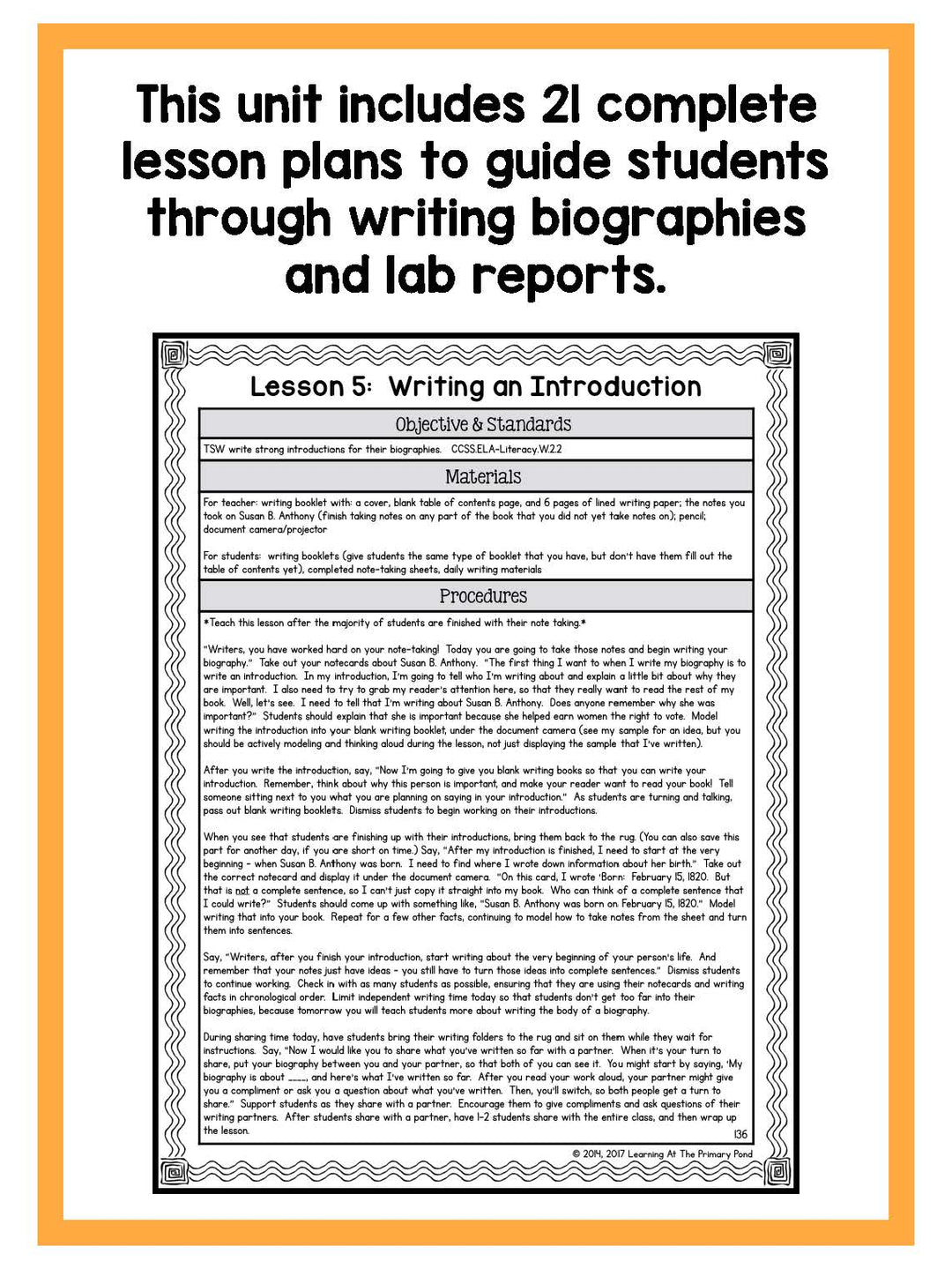 Second Grade Biography Writing & Lab Reports {2nd Grade Writing Worksh ...