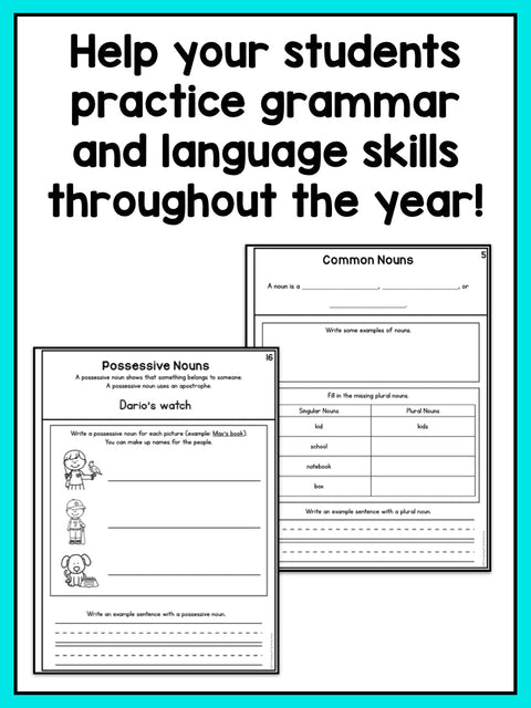 Second Grade Grammar – Learning at the Primary Pond