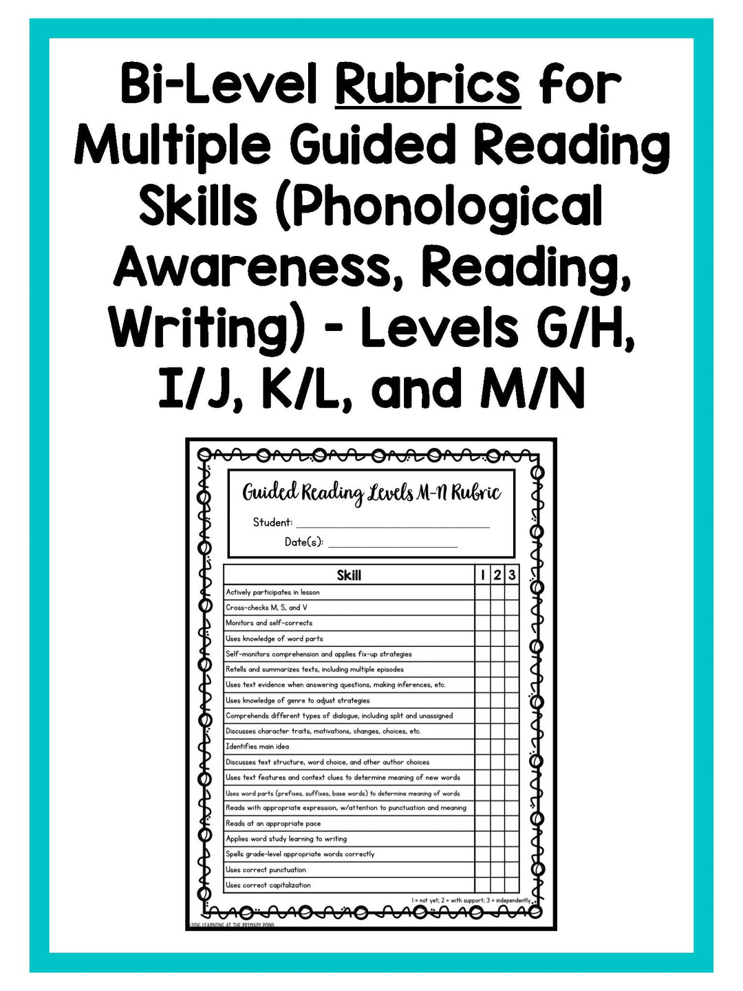 Second Grade Guided Reading Checklists and Rubrics – Learning at the ...