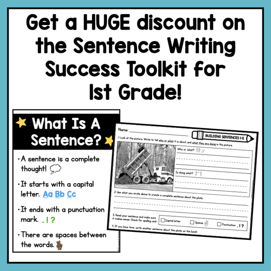Sentence Writing Success Toolkit for 1st Grade – Learning at the ...