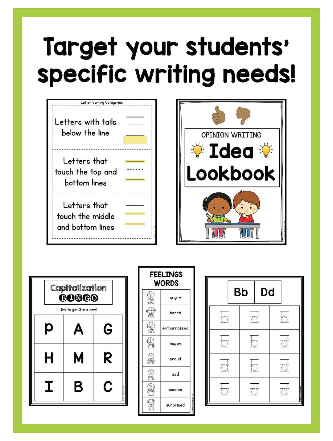 Small Group Writing Lessons for Kindergarten - BUNDLE – Learning at the ...