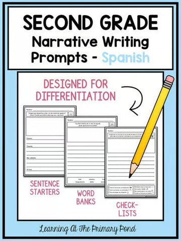 SPANISH Writing Prompts For Second Grade Narrative Writing – Learning ...