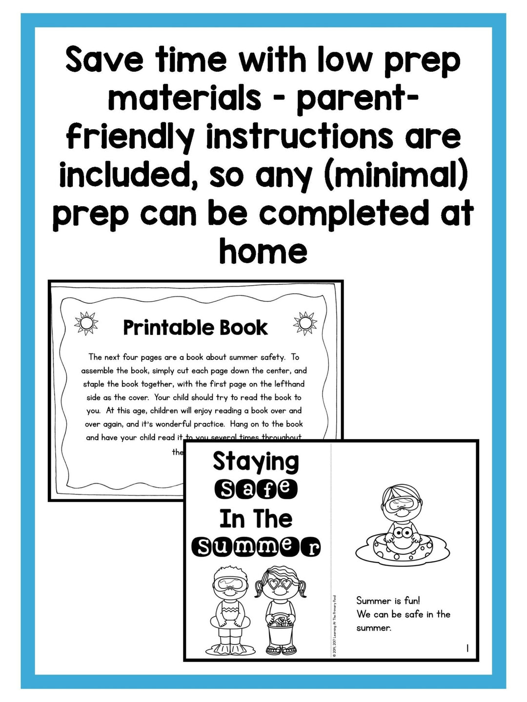 Summer Homework Pack for Rising First Graders (who have completed Kind ...