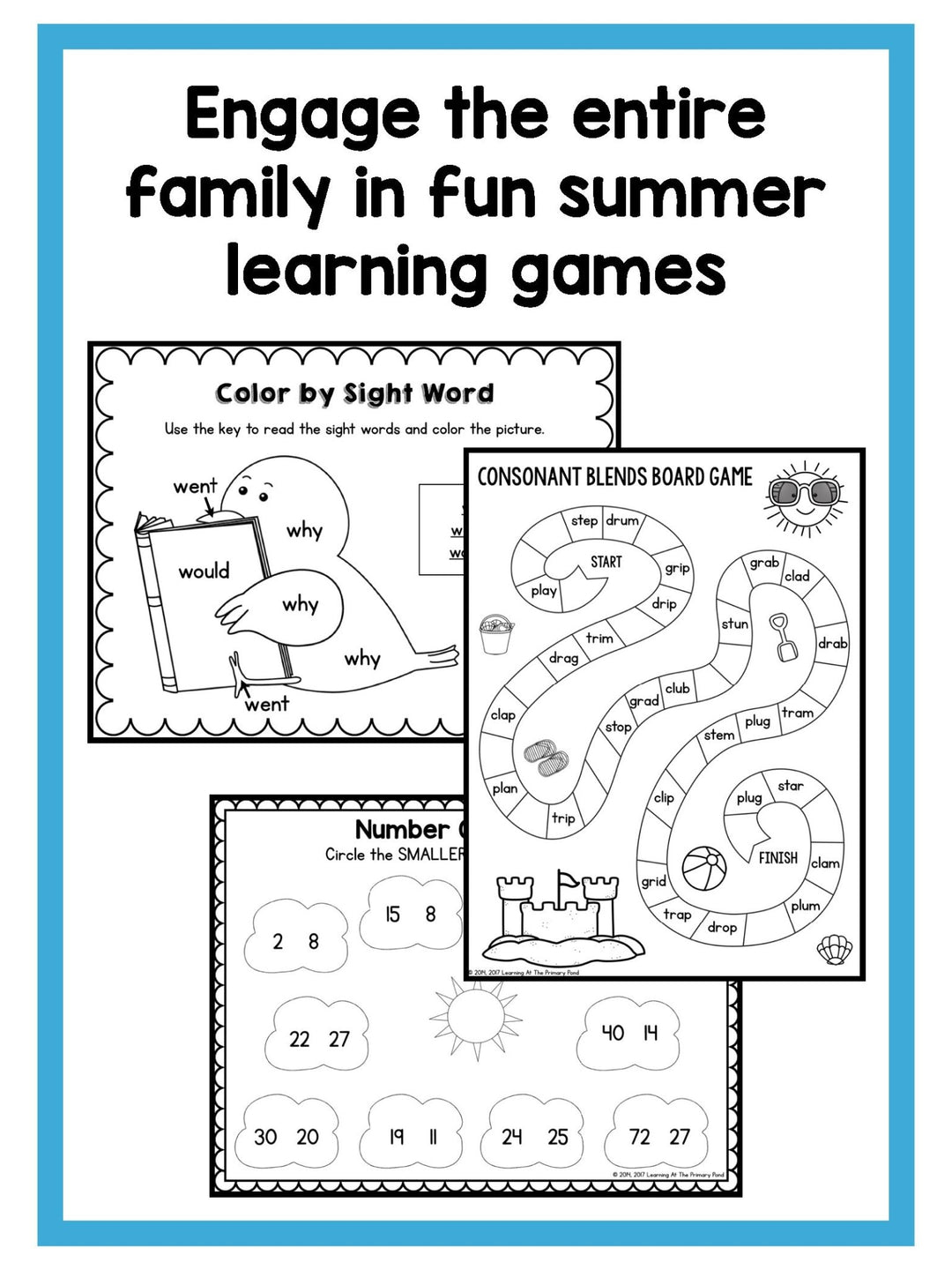 Summer Homework Pack for Rising First Graders (who have completed Kind ...