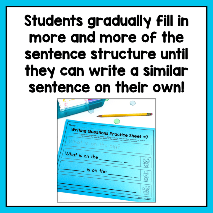 Supported Sentence Writing Worksheets for Kindergarten – Learning at ...