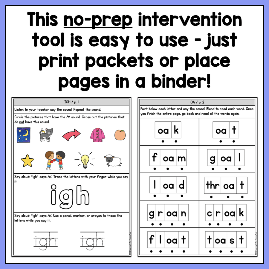 Vowel Teams Intervention Pack | No-Prep, Phonics-Based Reading Interve ...